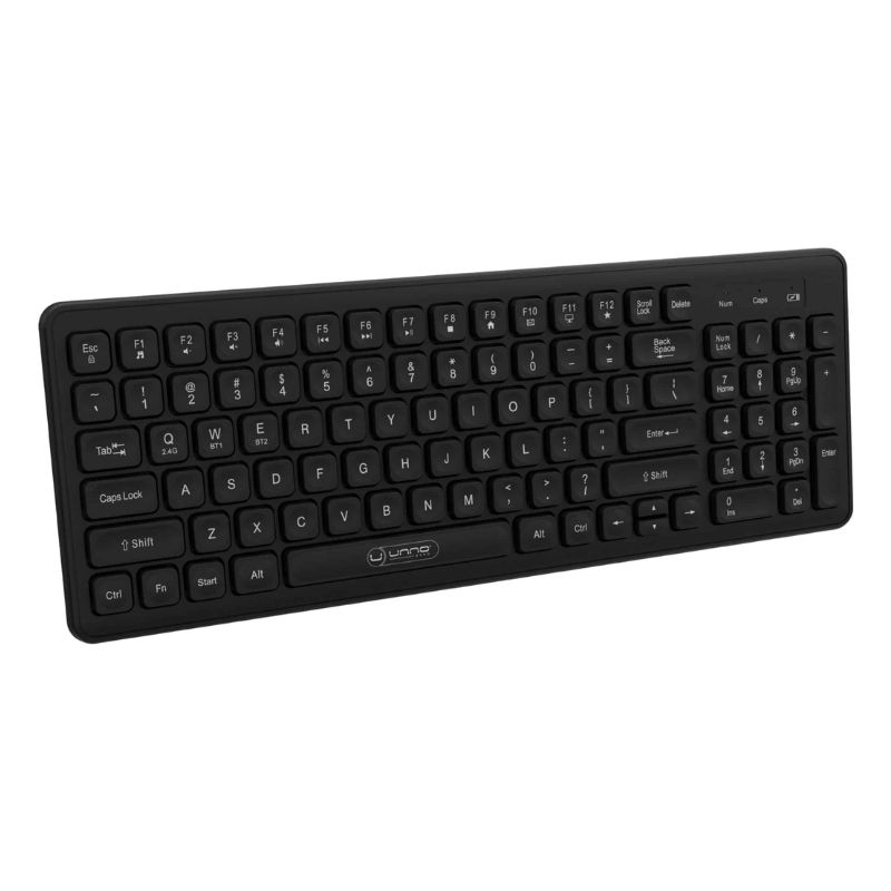Teclado Inalámbrico KeyPro KB6766BK Negro Español Multidispositivo | Imeqmo.com